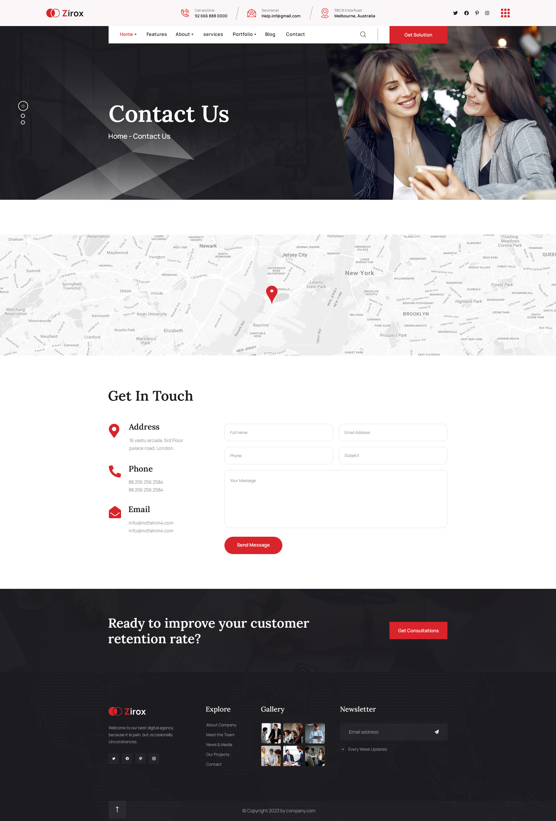 Zirox - Creative Digital Agency Xd Template by WebBmasda | ThemeForest